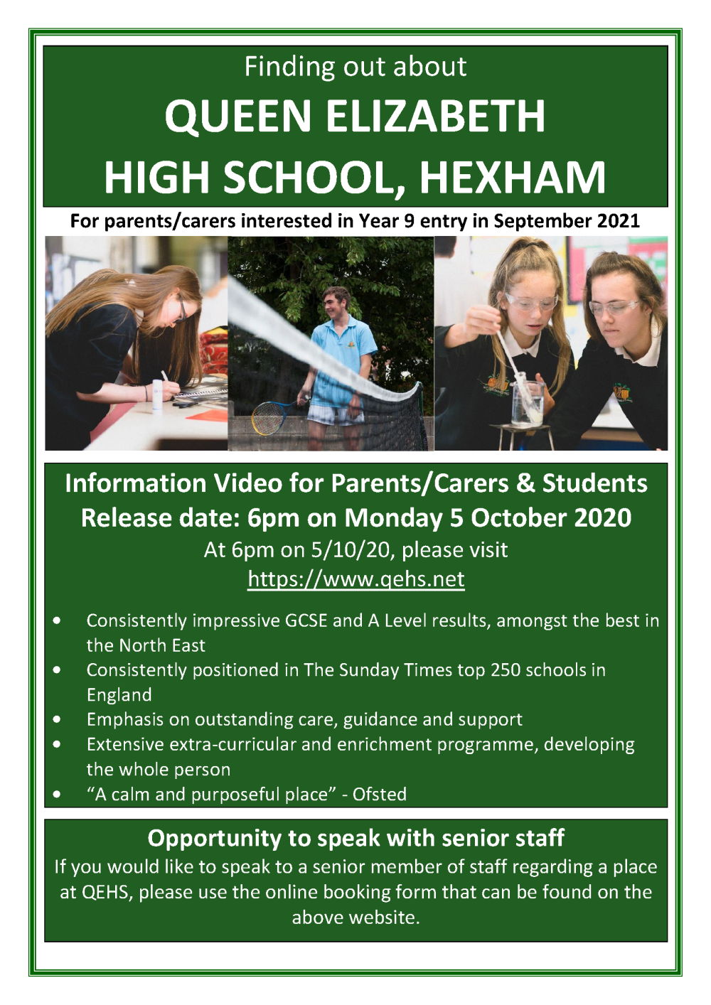 Virtual Open Evening – Queen Elizabeth High School