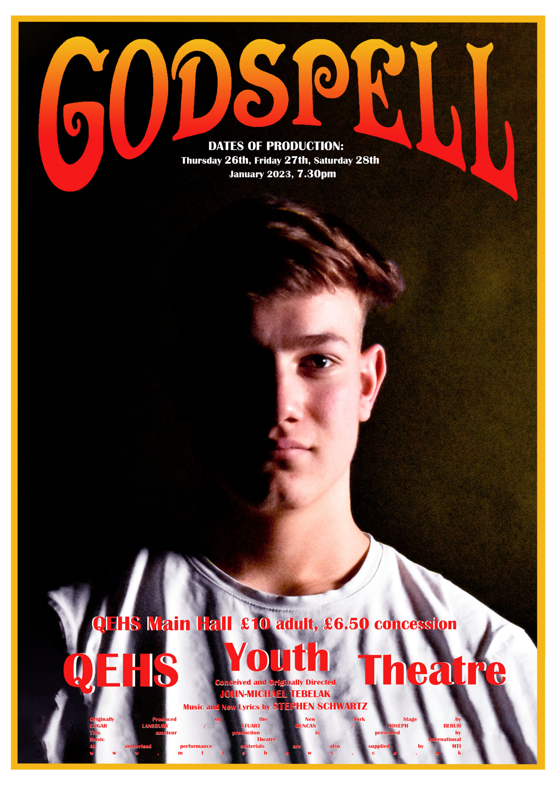 Godspell Youth Theatre Production – Queen Elizabeth High School