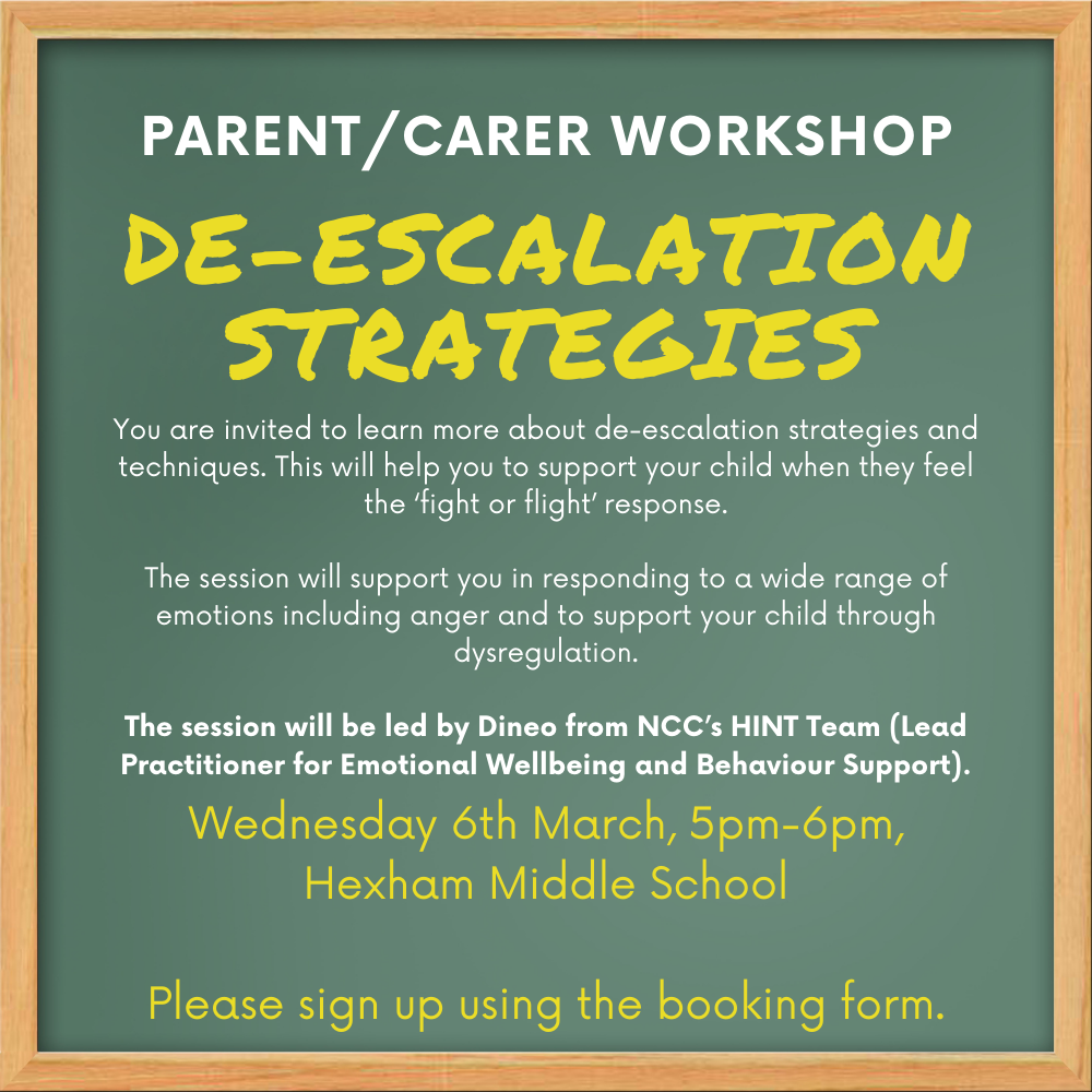 De-Escalation Strategy Workshops – Queen Elizabeth High School